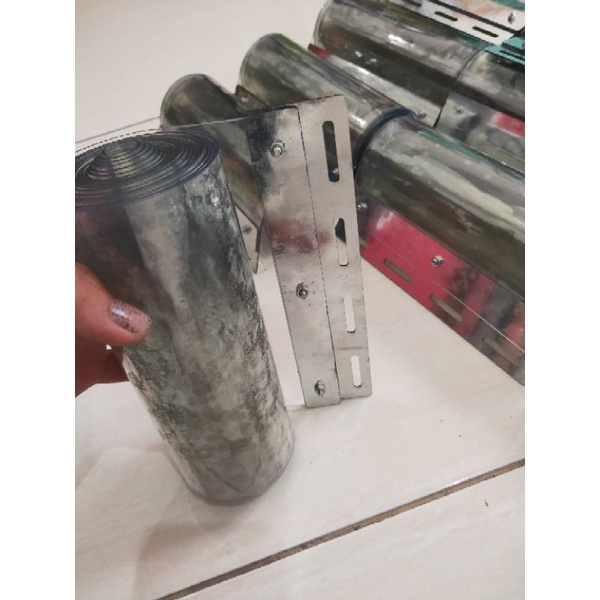 Jual PVC Curtain 1helai + penjepit bahannya ukuran 2meter | Shopee ...