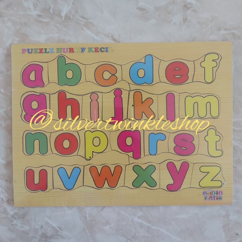 Jual Mainan edukasi anak puzzle kayu wooden block toy toys huruf ...