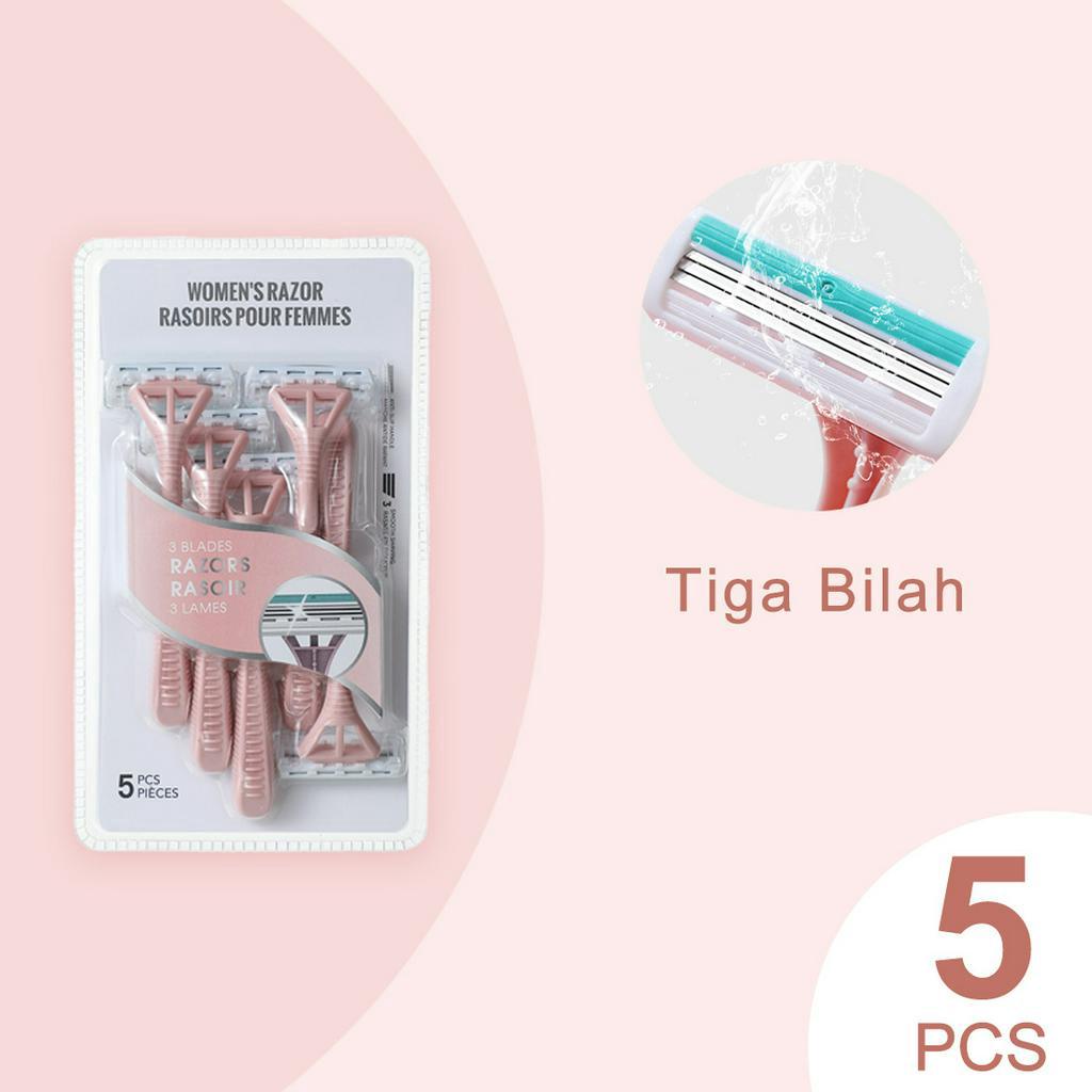 Jual Miniso Alat Cukur Wanita (Paket 5) Pelumas Nyaman Ladies Shaver 3 ...