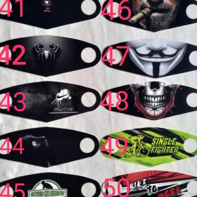 Jual Masker scuba motif karakter wajah gambar 3d printing | Shopee ...