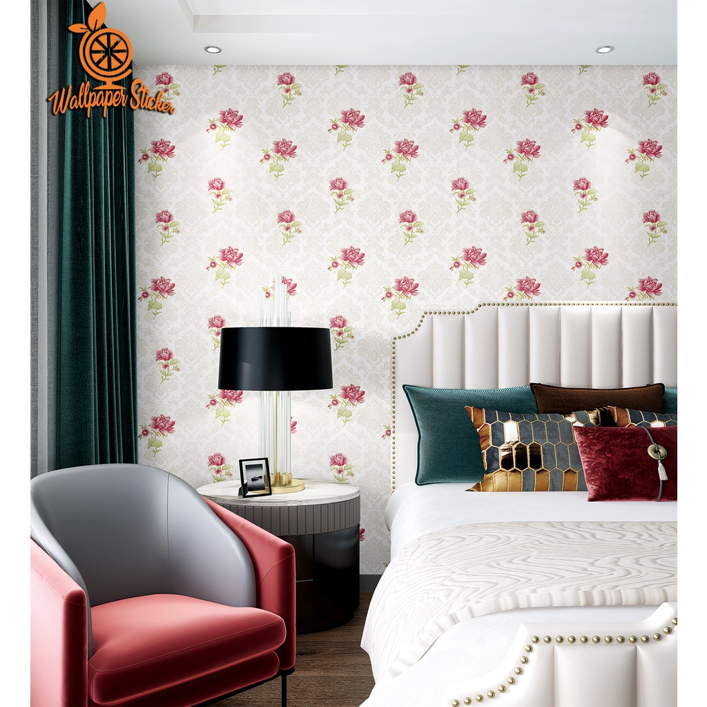 Jual Wallpaper Dinding Motif Salur Hijau Wallstiker Premium Quality Ukuran 45cm x 8m Stiker ...