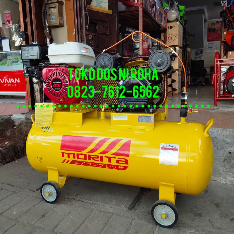 Jual Mesin Kompresor Angin 2HP Kapasitas 100L Komplit Mesin Honda Gx ...