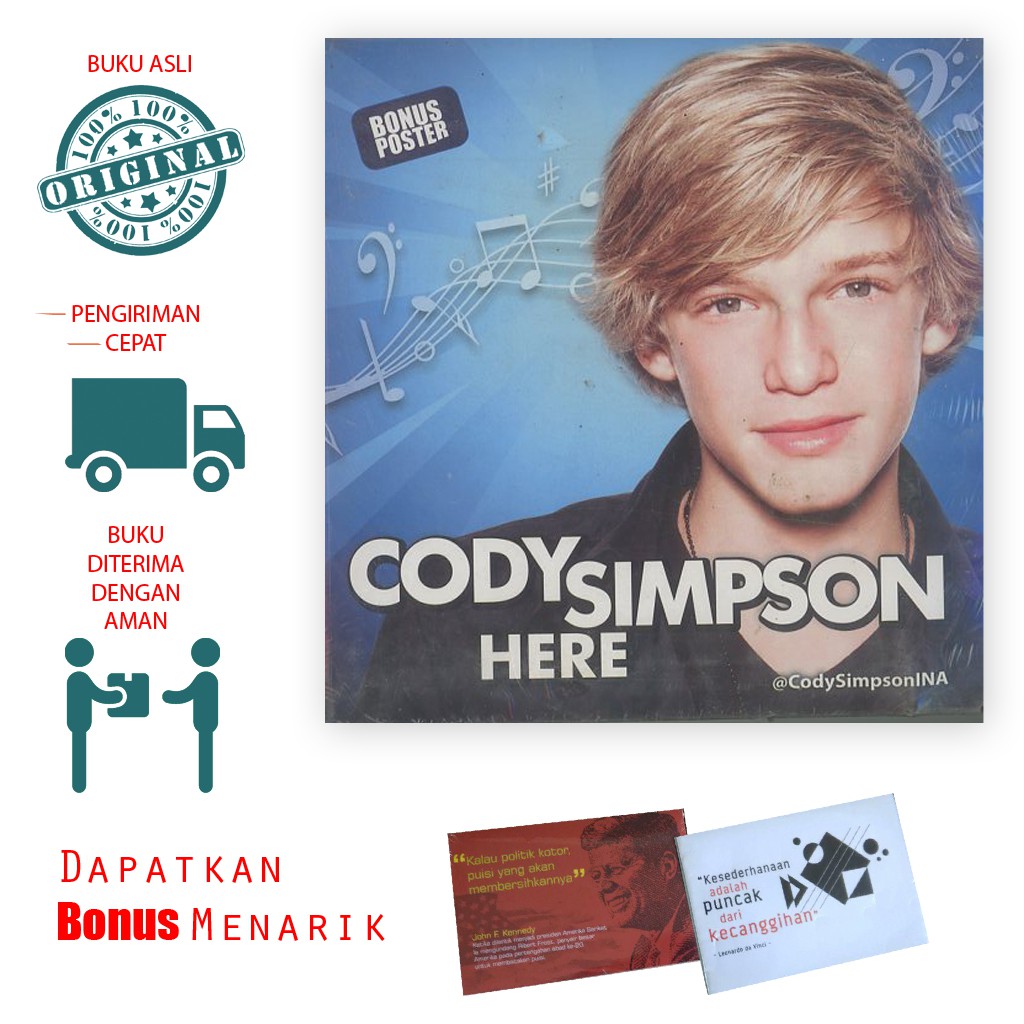 Jual Buku CODY SIMPSON HERE - Bonus Poster + All About Greyson Chance ...