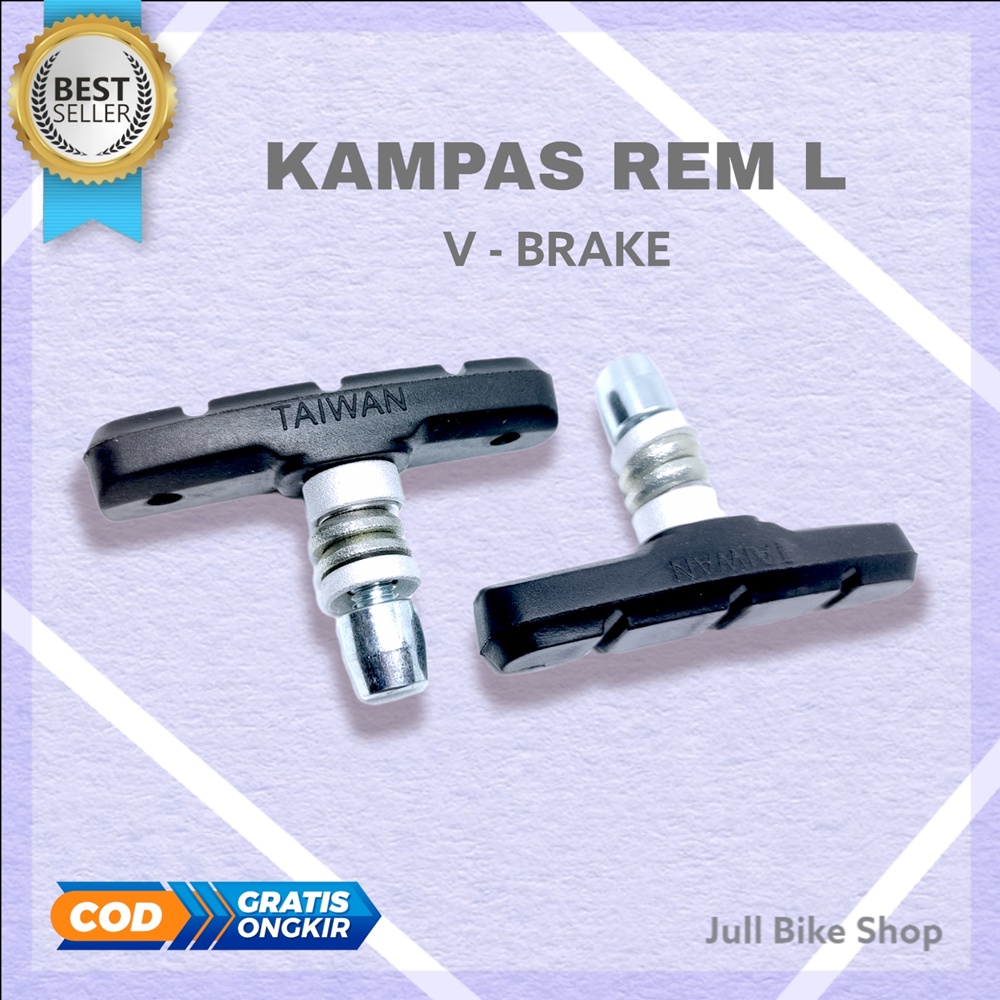Jual 1pcs Kampas rem sepeda u v brake taiwan pads karet mtb lipat road ...