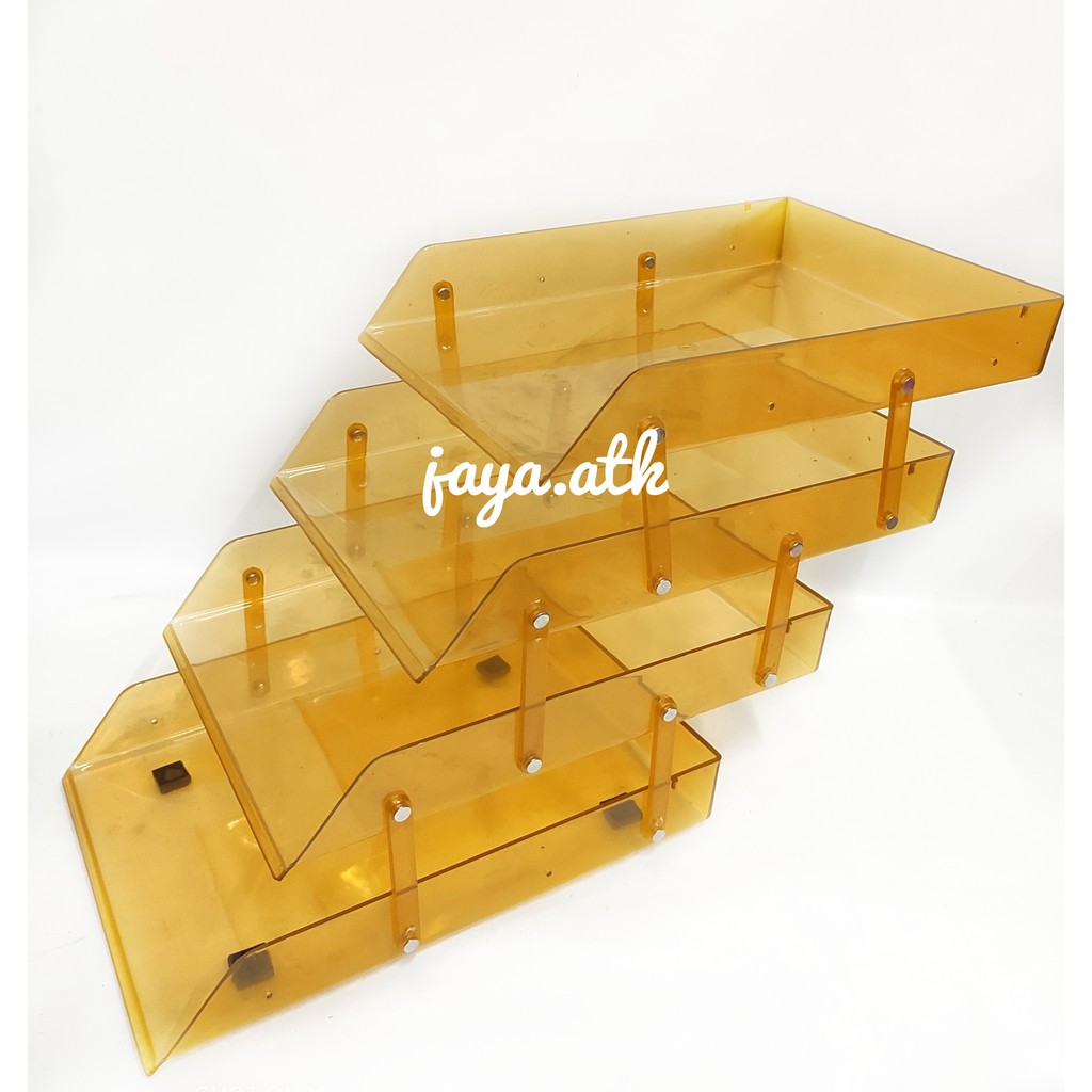 Jual RAK KERTAS DOKUMEN ELEVATED TRAY LETTER TRAY 4 SUSUN PLASTIK FOLIO ...