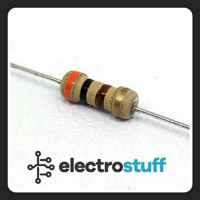 Jual Resistor 300 ohm 1/4watt 5% (carbon film resistor)1000/10pcs ...