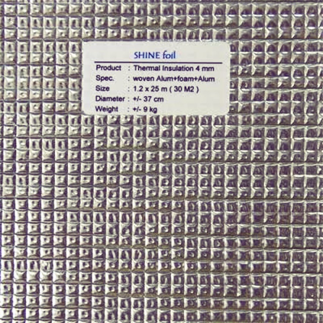 Jual Shine Foam Aluminium Foil Thermal Insulation Tebal 4mm. | Shopee ...
