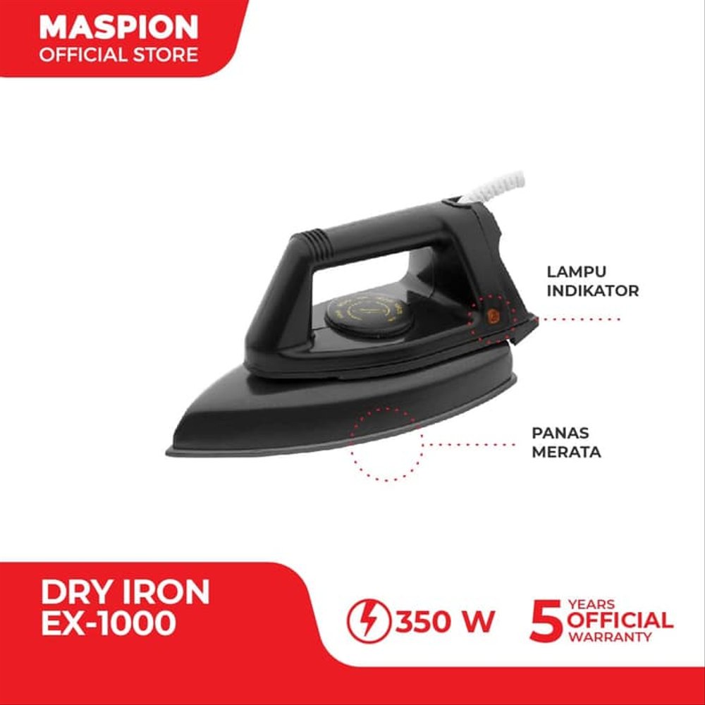 Jual Setrika Listrik Maspion EX-1000 EXCLUSIVE Gosokan Seterika Listrik EX1000 Automatic Iron ...