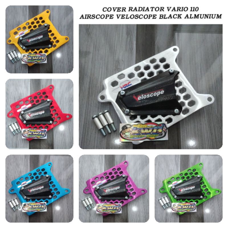 Jual Cover radiator hrc vario 110 vario karbu airscope veloscope hitam ...