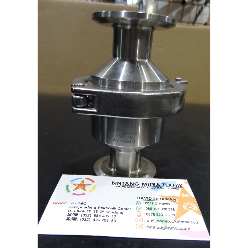 Jual CHECK VALVE SANITARY SS316L UKURAN 1" CLAMP FERRULE | Shopee Indonesia