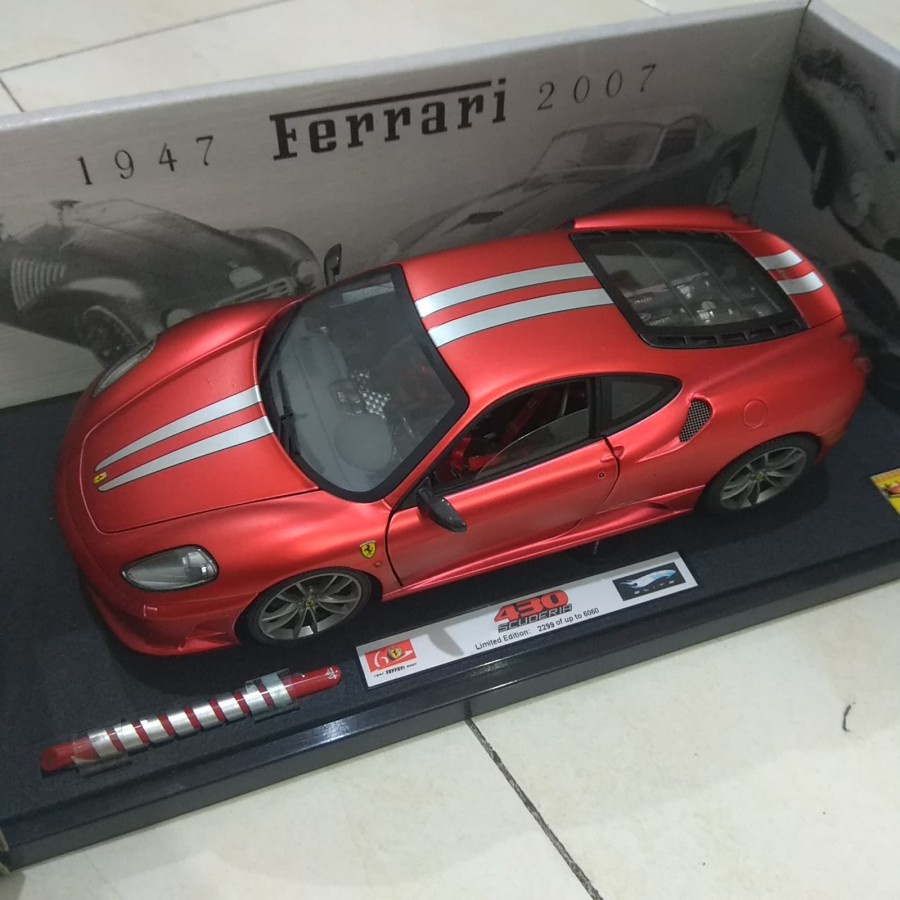 Jual HW Elite 1/18 Ferrari F430 Scuderia Matt Candy Red | Shopee Indonesia