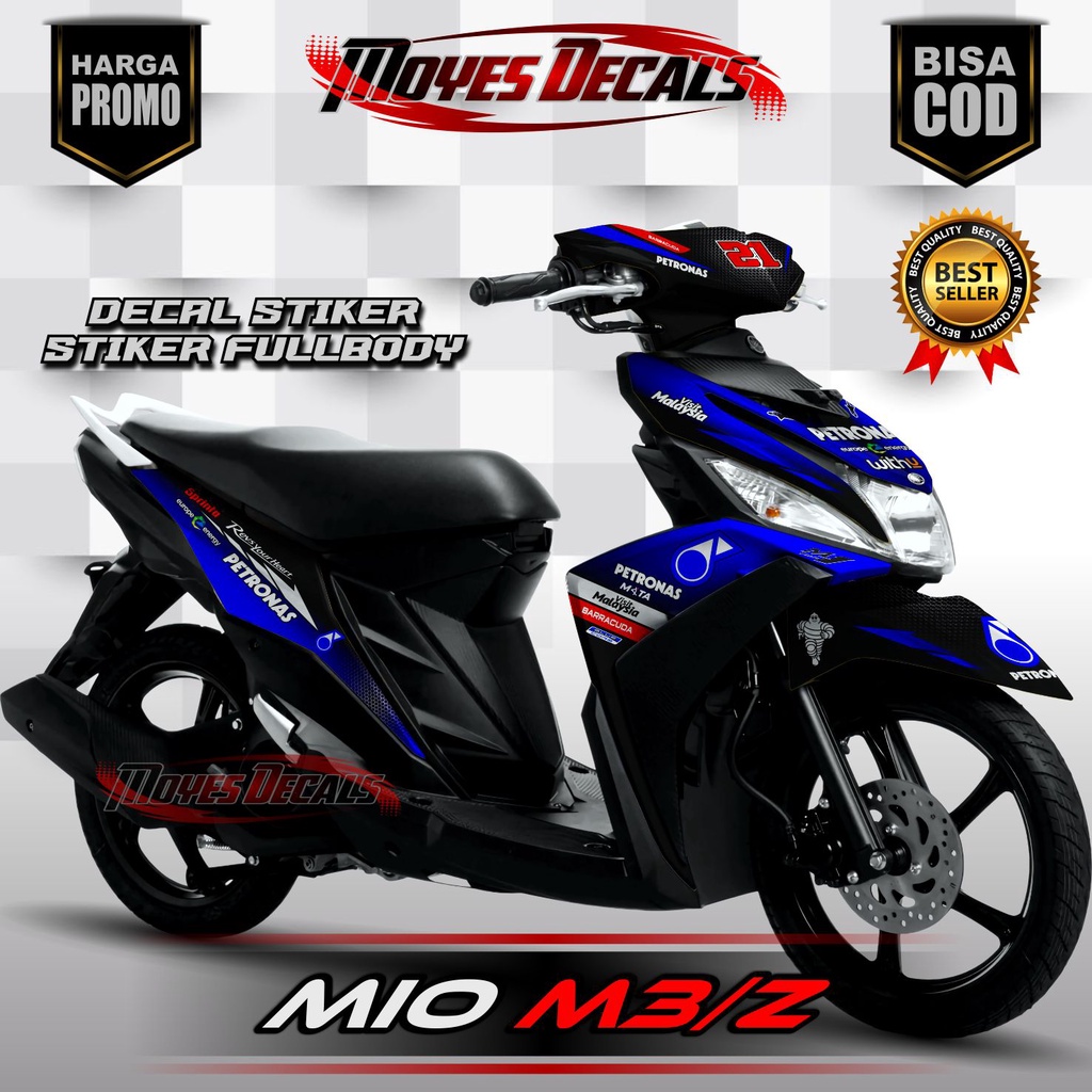 Jual Stiker Decal mio m3 full body Motif Petronas Mio M3 Mio Z Warna ...
