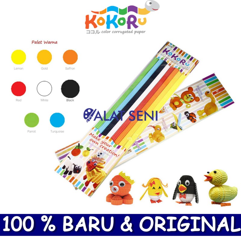Jual Kokoru Color Corrugated Paper Ichigo / Kertas Kokoru Panjang ...