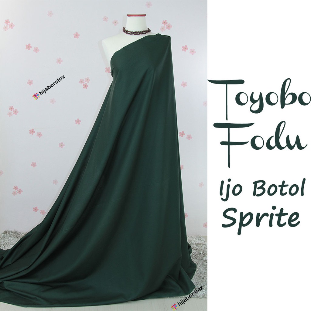 Jual 1/2 Meter Kain TOYOBO FODU Ijo Botol Sprite (ecer warna) | Shopee ...