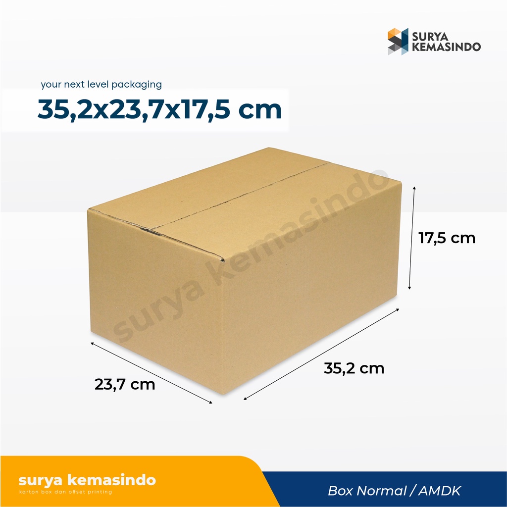 Jual Box 35.2x23.7x17.5 cm (amdk 24X330 ml) Kardus/Karton/Polos/hampers ...