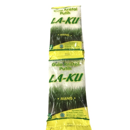 Jual Gula Pasir Sachet La-ku (1 lbr 10 sachet @35gr) | Shopee Indonesia