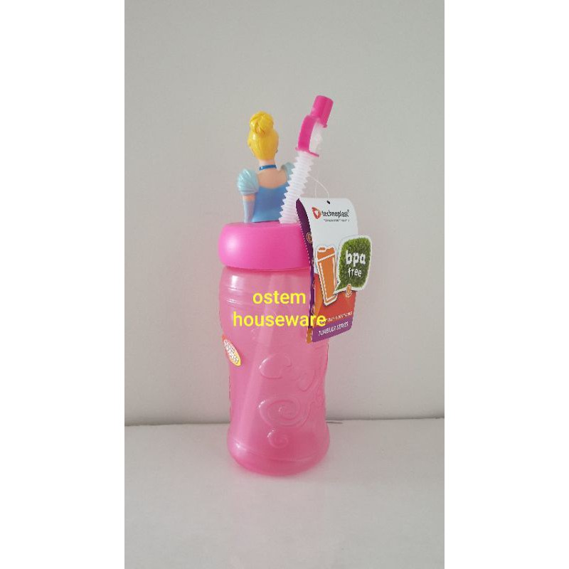 Jual OBRAL TECHNOPLAST TUMBLER BOTOL MINUM 3D PRINCESS CINDERELLA 550ML ...