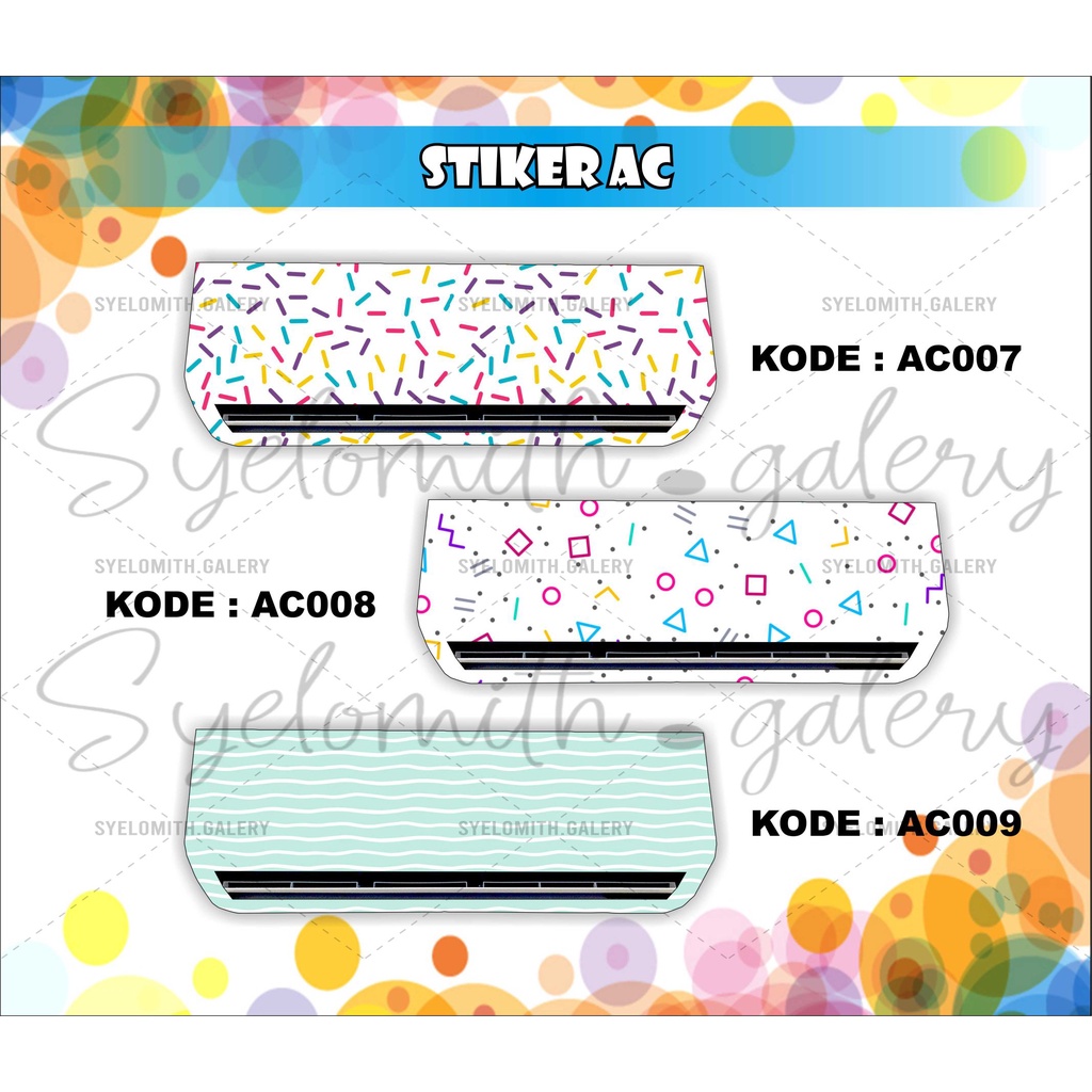 Jual Stiker AC Air Conditioner pendingin ruangan custom request motif ...