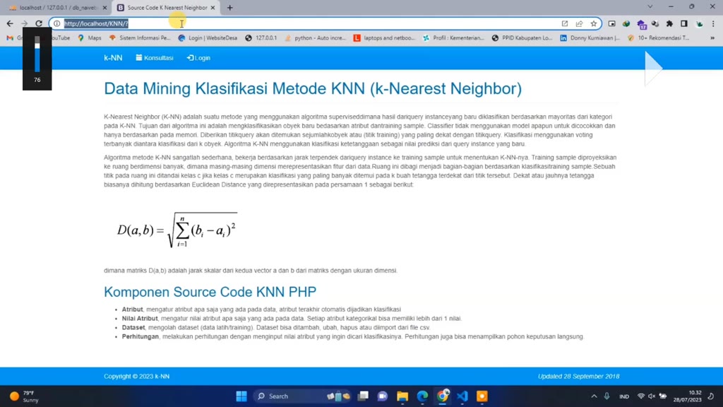 Jual Source Code Data Mining Klasifikasi Metode KNN (k-Nearest Neighbor) | Shopee Indonesia