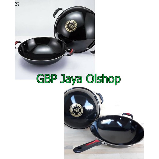 Jual Wajan Enamel Anti Lengket Kuping dan Gagang 34cm | Shopee Indonesia