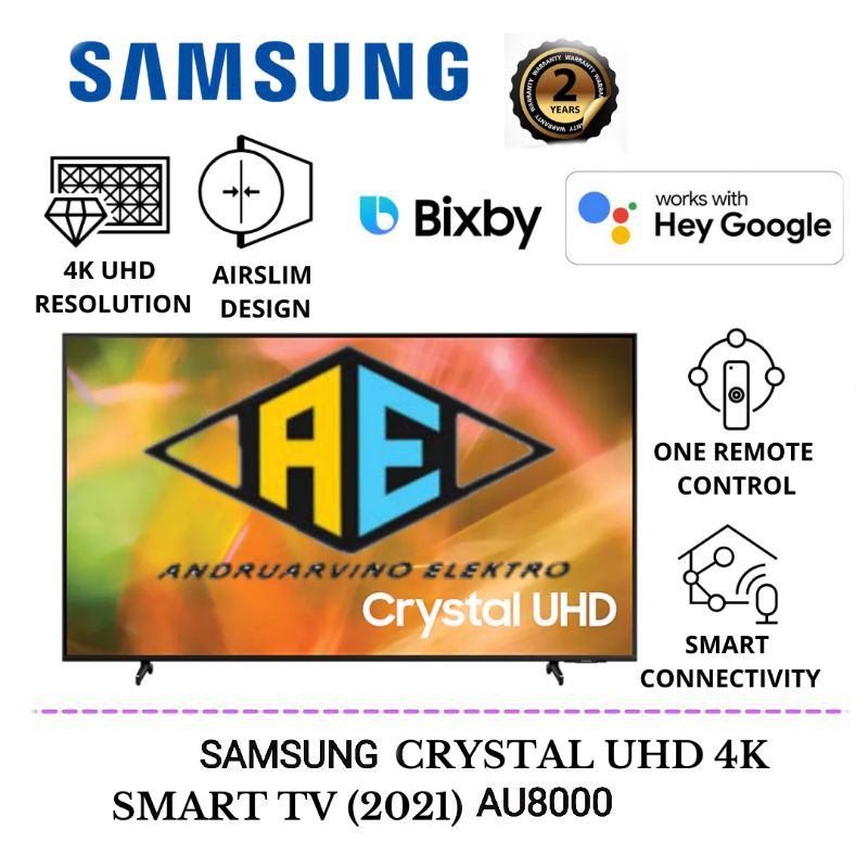 Jual SAMSUNG 60AU8000 CRYSTAL 4K UHD SMART TV 60 INCH UA60AU8000 ...