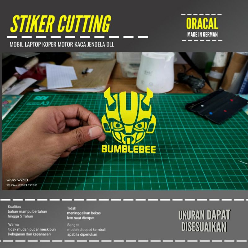 Jual STIKER BUMBLEBEE STICKER CUTTING TRANSPARAN LOGO DLL | Shopee ...