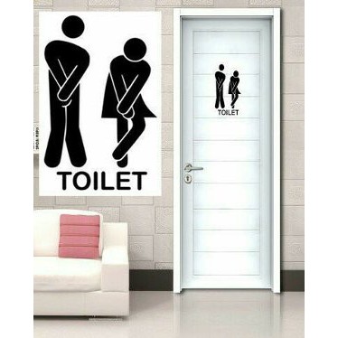 Jual stiker Toilet Kamar Mandi Motif Cewe cowo | Shopee Indonesia