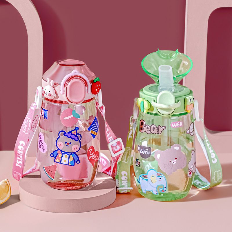 Jual BTL0036 FREE STIKER 2 D Botol Minum Anak DENGAN TALI Lucu Water Bottle 400ML 4 VARIAN WARNA ...