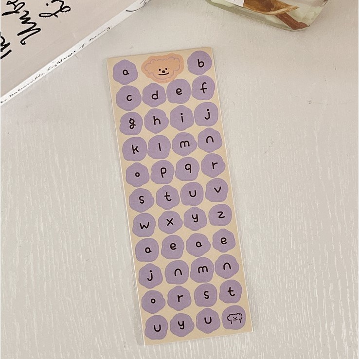 Jual STICKER ALPHABET AESTHETIC l STIKER ABJAD LUCU l STICKER TUMBLR ...