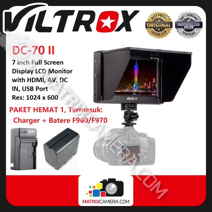 Jual Viltrox DC-70II / DC-70 II 7 inch HDMI AV LCD Monitor Paket Hemat ...