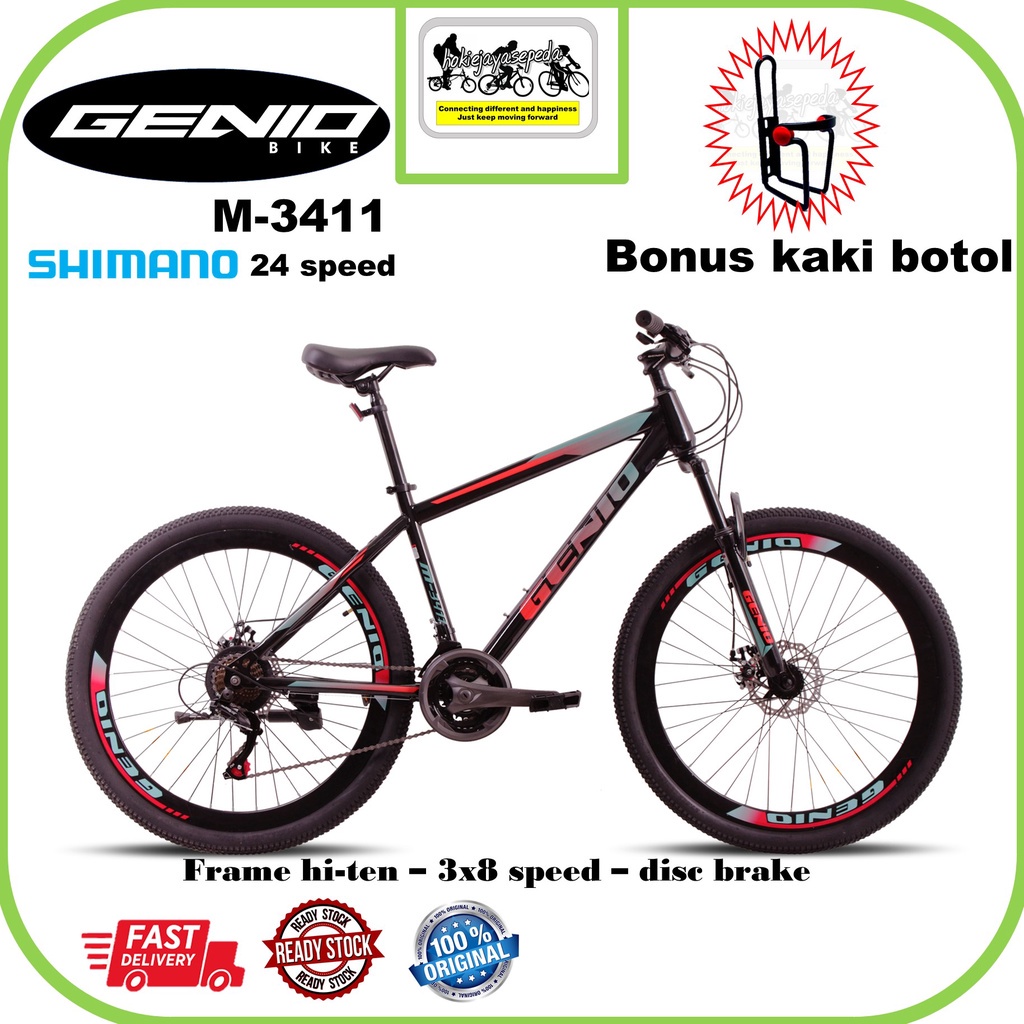Jual PROMO TERMURAH INSTANT Sepeda Gunung 27,5 GENIO M 3411Shimano 24 ...