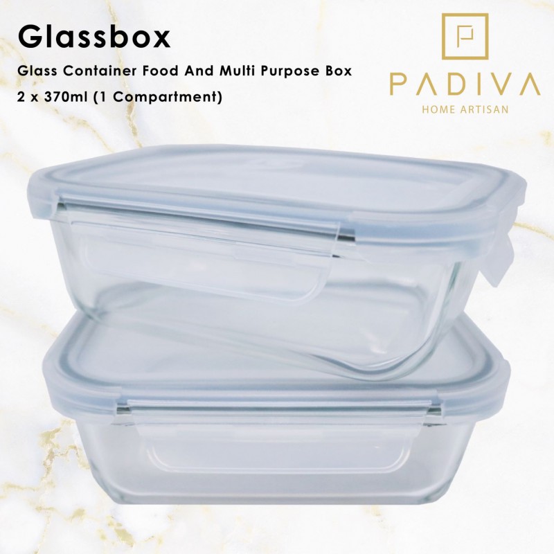Jual Padiva Glassbox 370ml (2pcs) | Shopee Indonesia