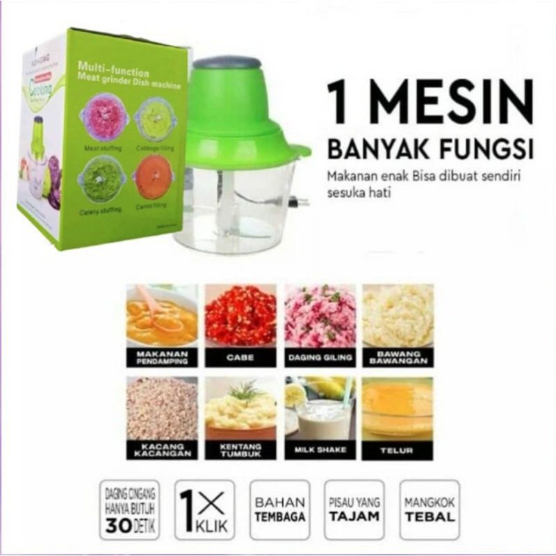 Jual (GIBRO) Blender Daging 4 Mata Pisau Multifunction Electric Meat ...