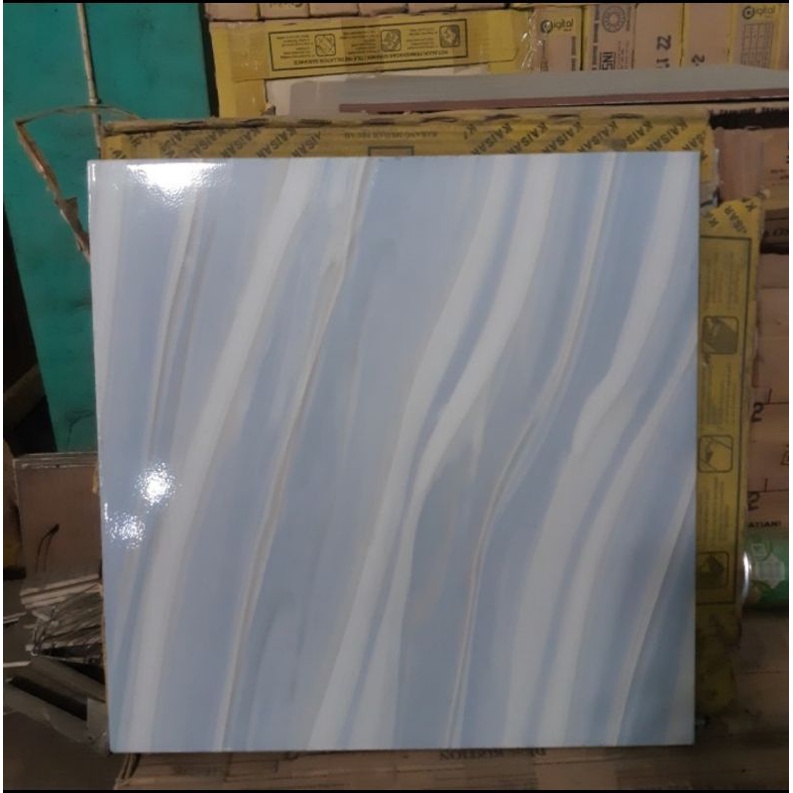 Jual keramik lantai marble glossy 40x40 KOBE BIRU | Shopee Indonesia