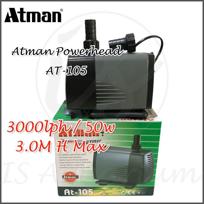 Jual Atman Power Head AT105 AT-105 AT 105 3000 PowerHead Filter Pompa ...