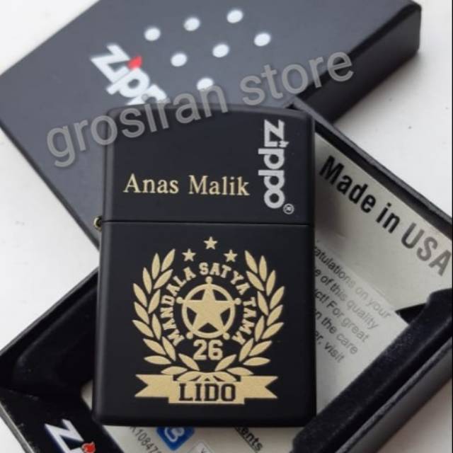 Jual Zippo mandala satya tama custom logo tulisan nama gambar ukir ...