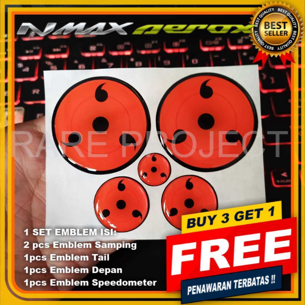 Jual SHARINGAN STIKER EMBLEM NMAX DAN AEROX STIKER NMAX LEXI STIKER ...