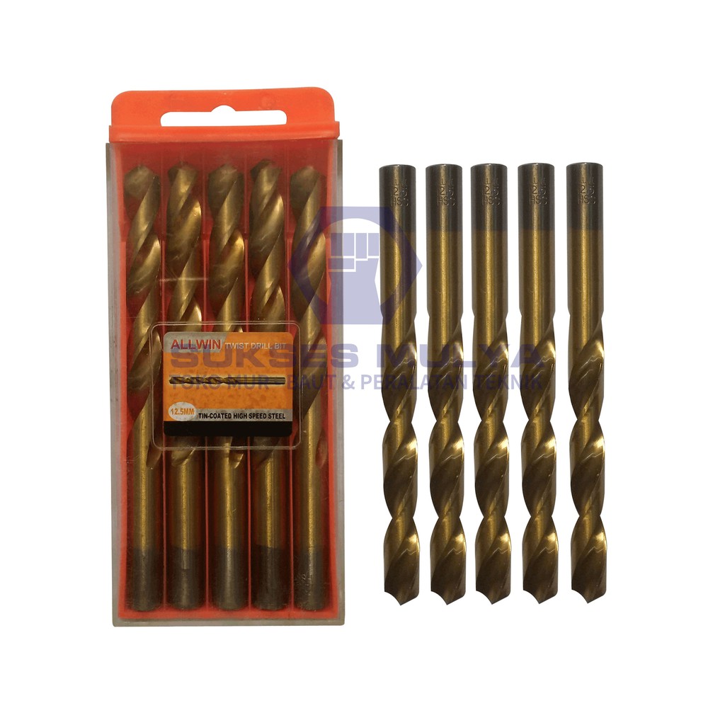 Jual Mata Bor Besi Allwin Kuning 12.5 mm | Shopee Indonesia