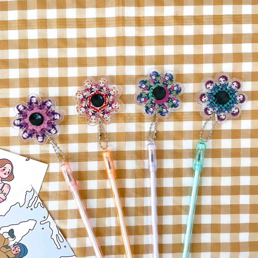 Jual Pulpen / Pen Gantungan Spinner Demon Slayer, Fidget Spinner Anime ...