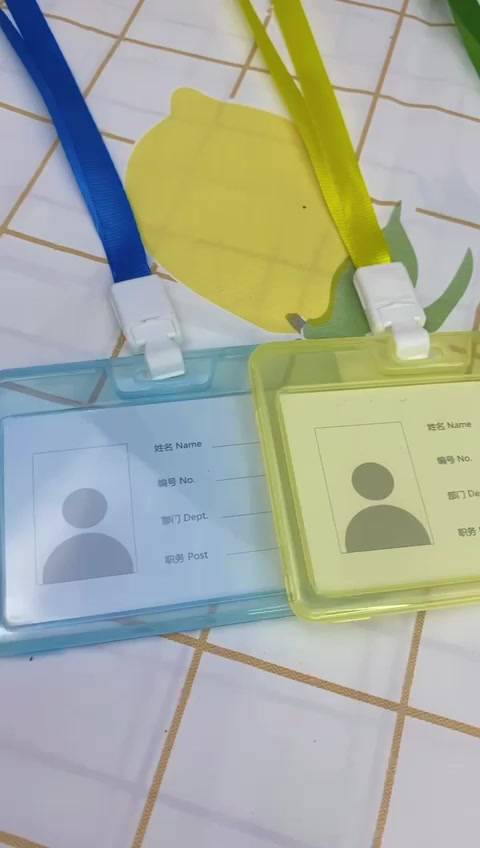Jual PHG - Name Tag Id Card Transparant Gantungan Kartu Nama Plastik ...