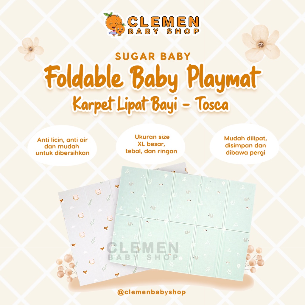Jual Sugar Baby Foldable Baby Playmat (Karpet Lipat Bayi / Matras Bayi ...
