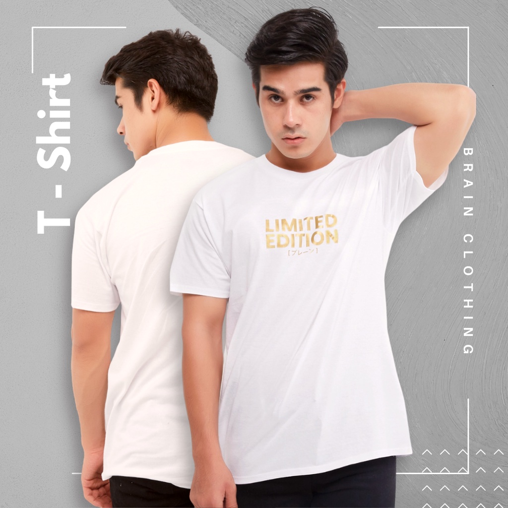 Jual Kaos Distro Brain Clothing LIMITED Warna Putih | Shopee Indonesia