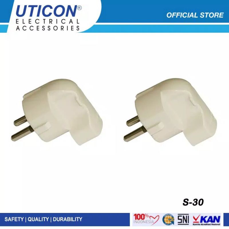 Jual UTICON S-30 STEKER ARDE BENGKOK - LETTER L colokan listrik s30 s ...