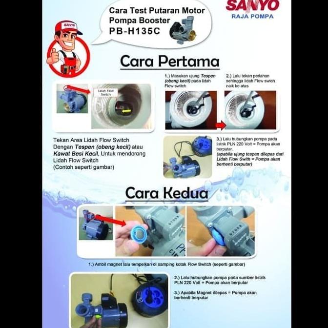 Jual Sanyo Pbh 135 C Pompa Air Pendorong Booster Flow Switch Dorong Pb-H | Shopee Indonesia