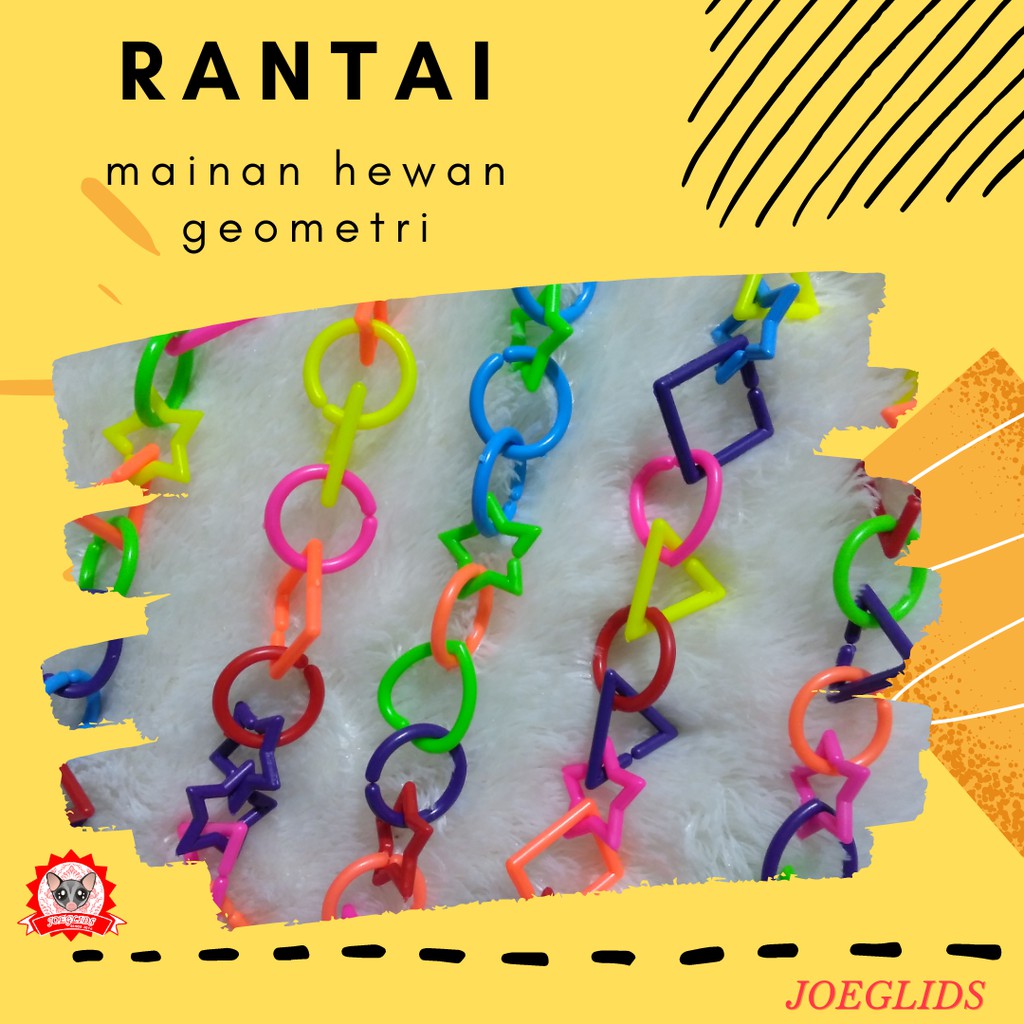 Jual rantai mainan sugar glider dalam kandang bentuk oval geometri ...