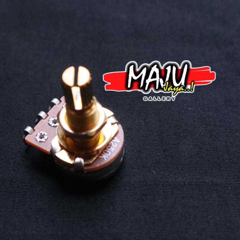 Jual Potensio potentiometer gitar dan bass mini kecil gold shaft A500k B500k A250k B250k ...