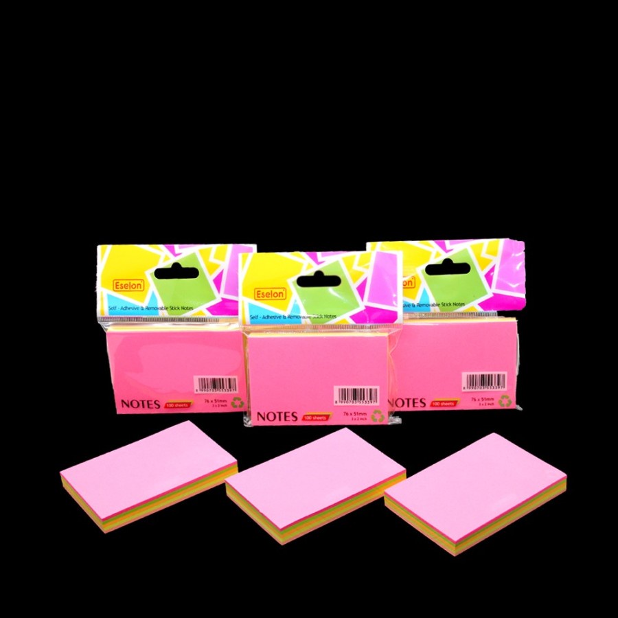 Jual stick note / post it / kertas memo eselon warna warni uk 76x51mm ...