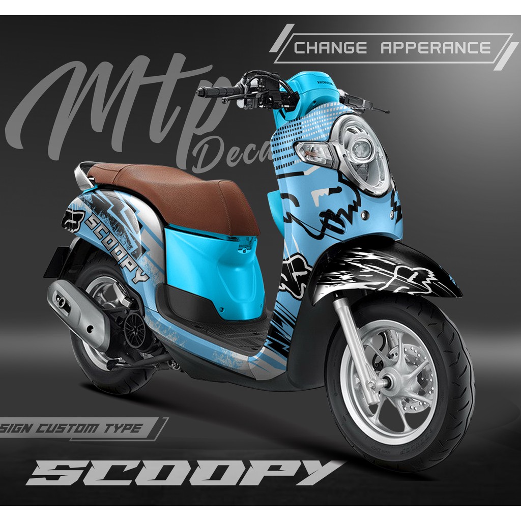 Jual Decal Stiker Dekal sticker Honda Scoopy New fi full body custom desain MTP - 02 motif ...