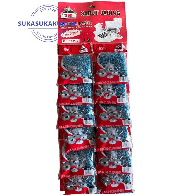 Jual Spon cuci jaring piring/sabut cuci 1renceng isi 12pcs | Shopee ...