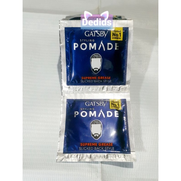 Jual Gatsby styling pomade sachet supreme grease,6g(12pcs) | Shopee ...